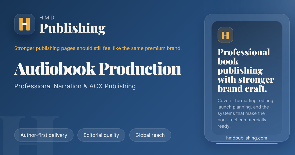 Professional Audiobook Production | ACX Compliant | HMD Publishing