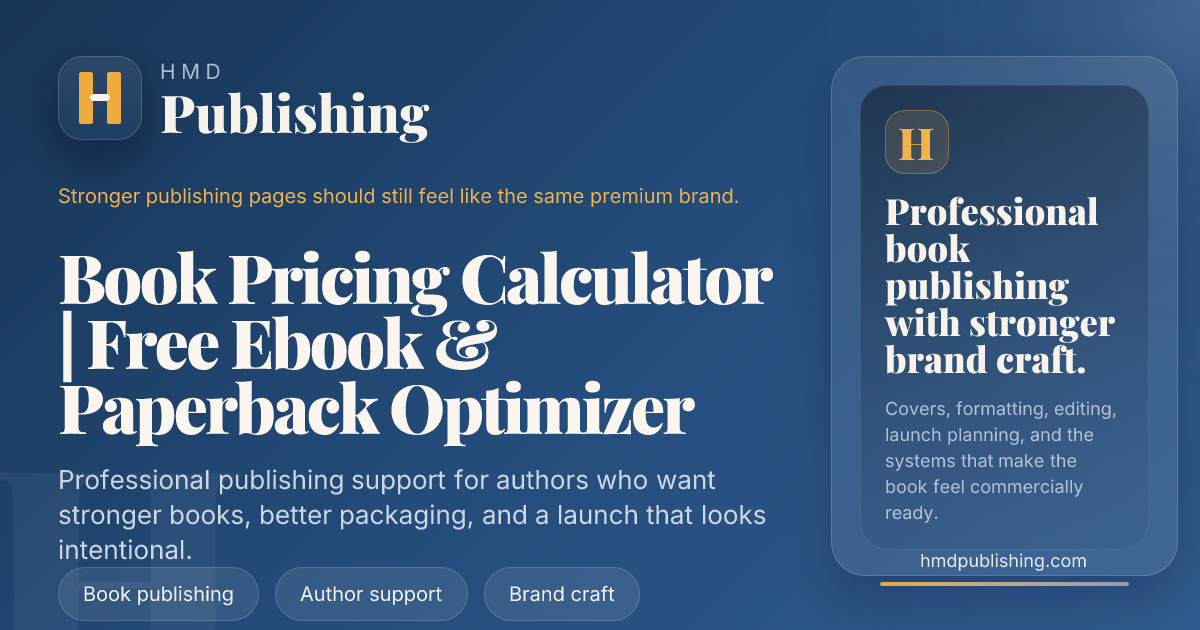 Book Pricing Calculator | Free Ebook & Paperback Optimizer