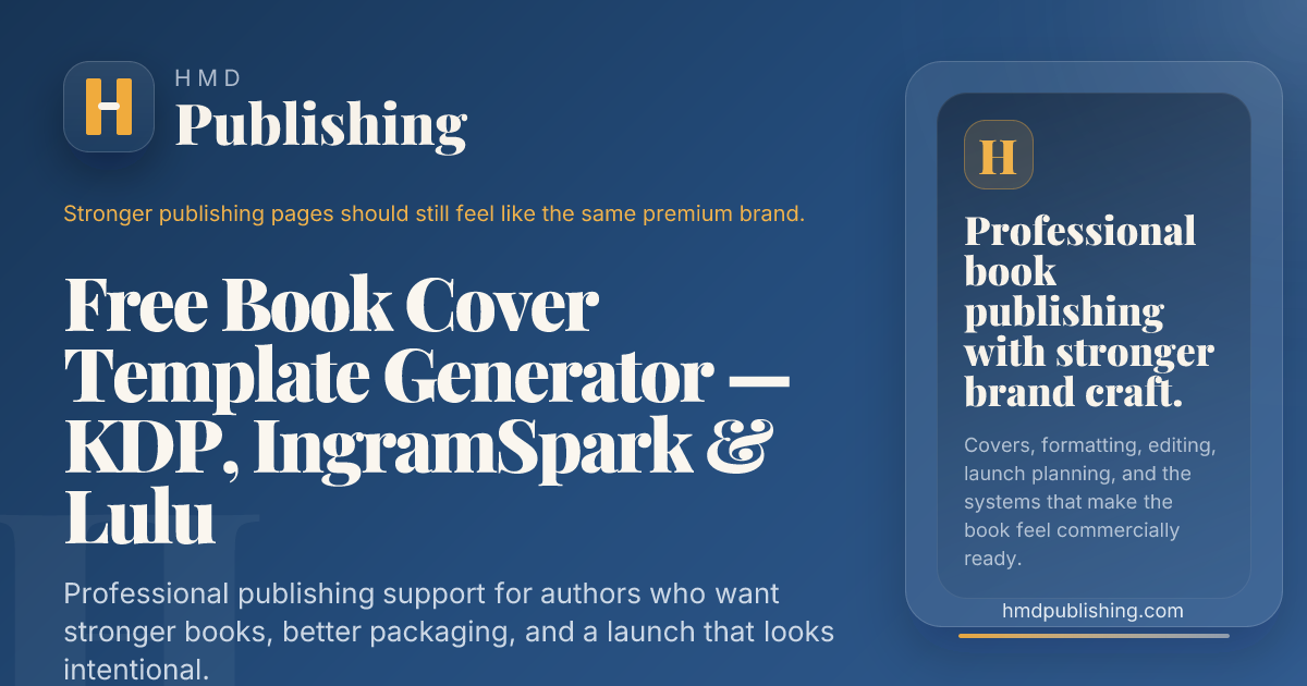 Free Book Cover Template Generator — KDP, IngramSpark & Lulu (PDF, PSD ...